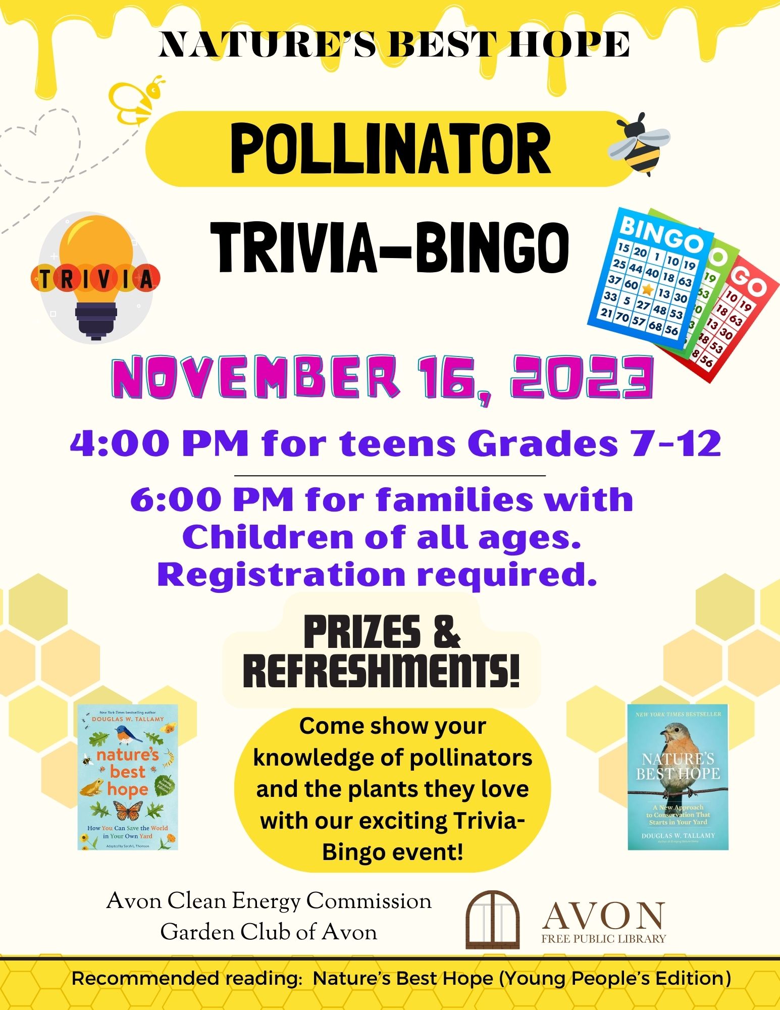 Nature’s Best Hope Bingo-Trivia for families – Avon Free Public Library