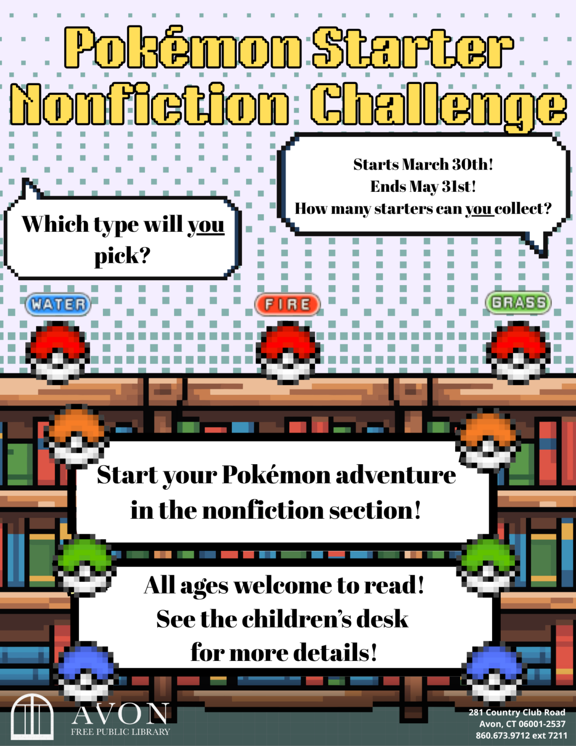Pokémon Starter Nonfiction Challenge - Avon Free Public Library